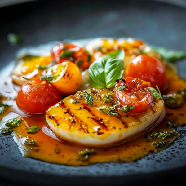 cabillaud aux tomates et basilic